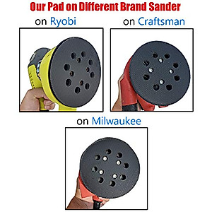 5-Inch Hook and Loop Backing Pad Replacement Sander Pad for Ryobi RS290, RS280, P411, Milwaukee 6021-21 & 6034-21, Craftsman 315.112170,315.116940