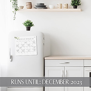 Beautiful Magnetic 2023 Fridge Calendar - Beautiful Monthly Greenery Calendar for Easy Planning - The Perfect Refrigerator Calendar To Stay on Track With Your Appointments