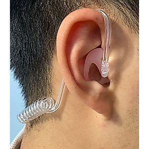 MaximalPower Medium Size Earmold Earbud Earplug Ear Insert for Motorola Kenwood Two-Way Radio Acoustic Coil Tube Audio Kits, Right, 10 Pack