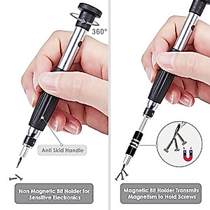 SHARDEN Precision Screwdriver Set 140 in 1 Magnetic Driver Kit Electronic Repair Tool Kit with Portable Bag for iPhone, iPad, PC, Computer, Laptop, MacBook, Tablet, Xbox, Game Console, Watch (Grey)