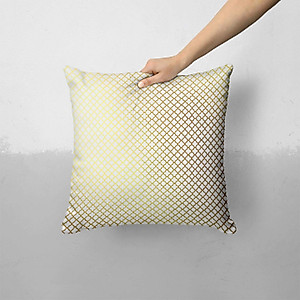 iiRov The Golden Micro Morocan Pattern - Custom Decorative Home Decor Indoor or Outdoor Throw Pillow Cover for Sofa, Bed or Couch Cushion (Pillow CASE Cover ONLY)