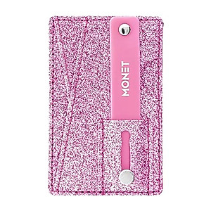 Monet Ultra Grip 3-in-1 Smart Phone Wallet | Card Holder | Kickstand | Pink Glitter