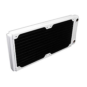 XSPC TX240 Ultra Thin Radiator, 120mm x 2, Dual Fan, White