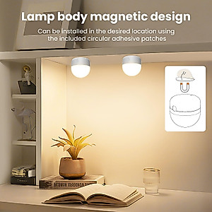 LGMCF Rechargeable Light Bulbs with Remote Control Timer and 3 Color Temperature Options,Rechargeable Wall Sconce Puck Lights Battery Operated with Remote (E26, 2)
