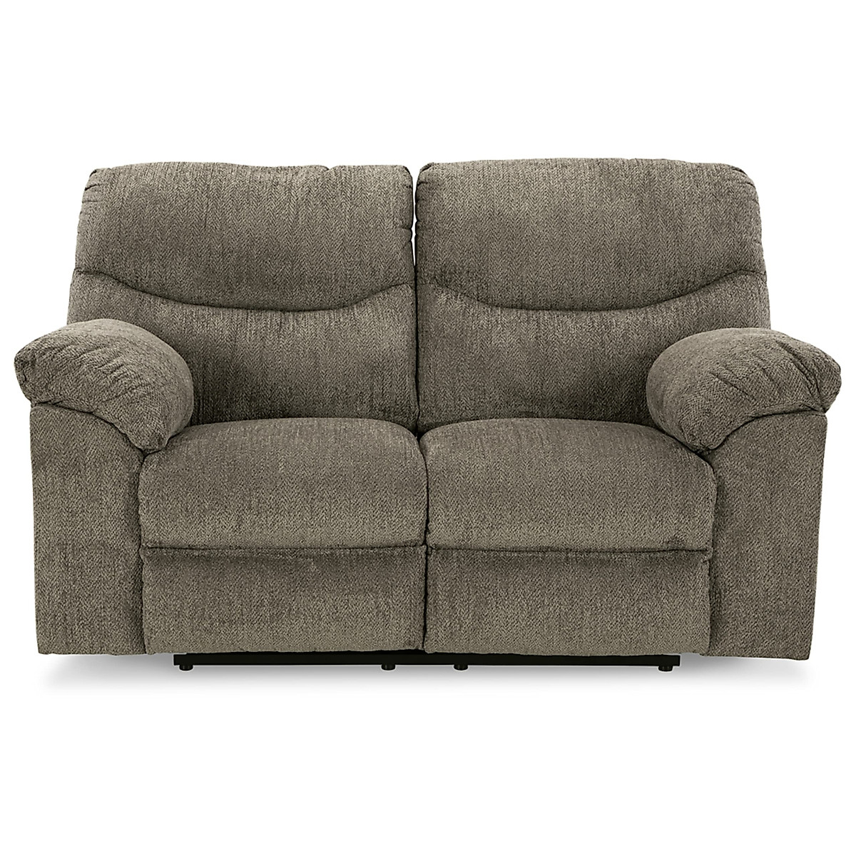 Signature Design by Ashley Alphons Transitional Tufted Reclining Loveseat, Light Gray