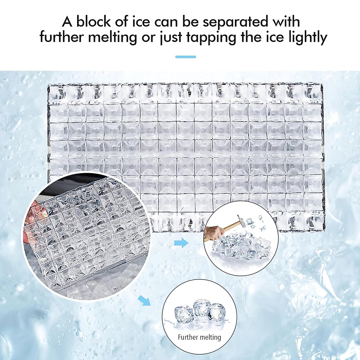 Countertop Ice Maker Machine, 44Lbs/24H Auto Self-Cleaning, 24 Pcs Ice/15 Mins, Portable Compact Ice Maker with Ice Scoop & Basket, Perfect for Home/Kitchen/Office/Bar