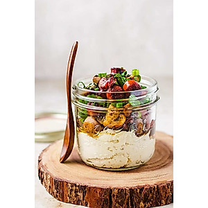 Le Parfait Familia Wiss Terrine Wide Mouth French Glass Jar w/Airtight 2-Piece System Gold Lids | Ideal for Canning, Food Storage, Meal Prep, Cake Jar & DIY Crafts | 24oz Pint/Half (Single Jar) 750ml