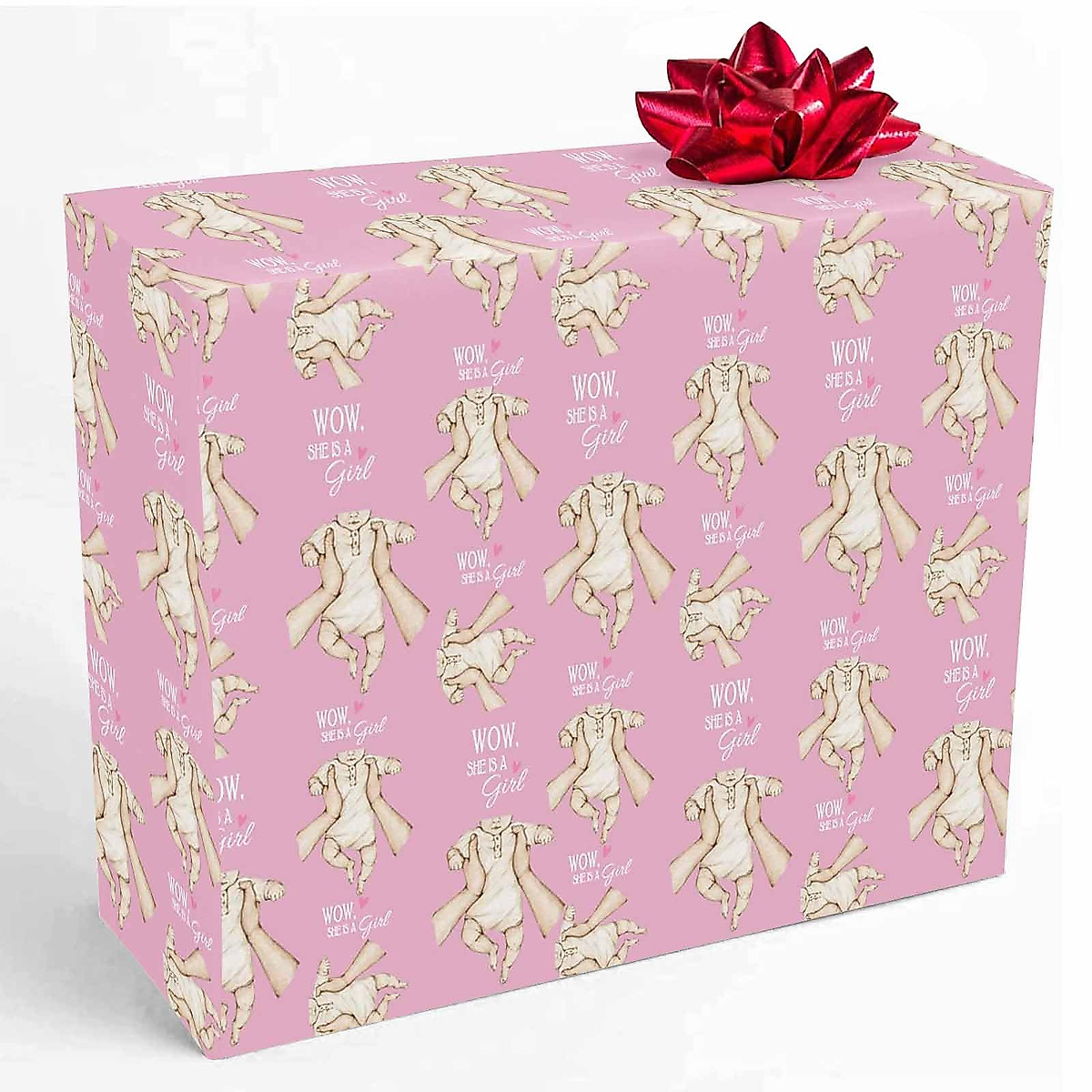 M YESCUSTOM Custom Baby Shower Wrapping Paper with Name Picture Personalized Wrap Paper Gift for Baby Boy Girl Christmas Newborn Birthday