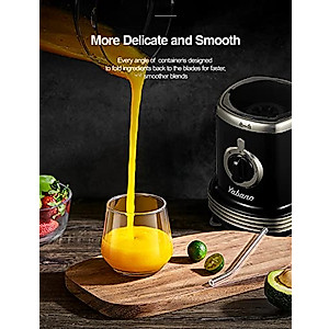 Yabano Countertop Blenders for Kitchen, Professional Electric Blender for Shakes and Smoothies, 2 Adjustable Speeds & Pulse Function, 6 Stainless Steel Blades & 50oz Jar, BPA Free, Easy to Clean