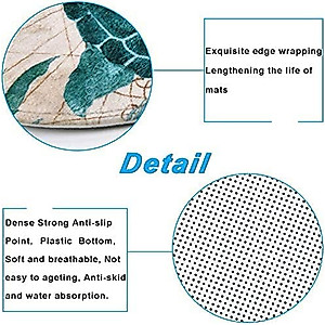 YRIGSUN Sea Turtle Nautical Shower Curtain Sets with Non-Slip Rugs Toilet Lid Cover and Bath Mat Beach Ocean Decor Coastal Shower Curtains with 12 Hooks Fabric Bath Curtain