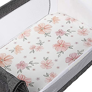 Mika Micky Fitted Sheet for Bedside Crib (Flora)¡­