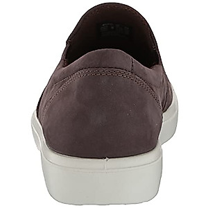 ECCO Women's Soft Classic Slip On Sneaker, Shale Nubuck, 8-8.5