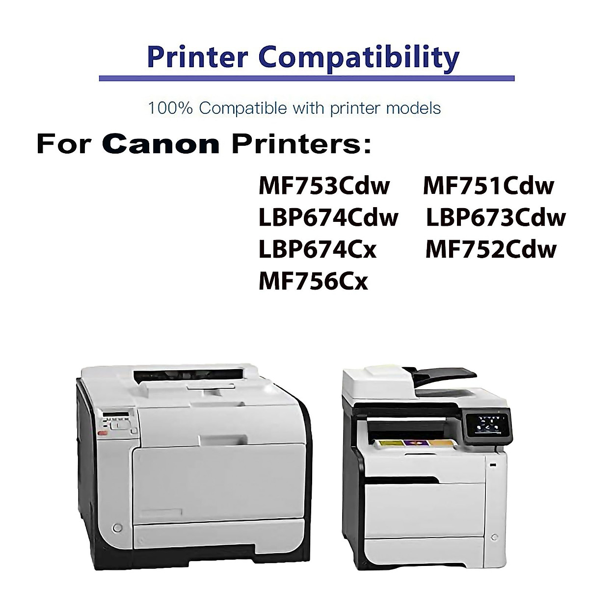 4-Pack (BK+C+Y+M) Compatible High Yield CRG-069H CRG069H (5098C001+ 5097C001+ 5095C001+ 5096C001) Laser Printer Toner Cartridge Used for Canon MF753Cdw MF751Cdw LBP674Cdw Printer