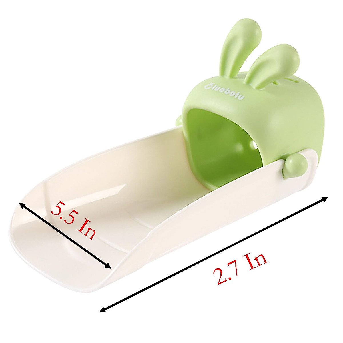 Faucet Extension Tubes, 5.5 Inch x 2.7 Inch Green Silicone and Plastic Fun Hand Extenders for Kitchen and Bathroom Washbasin (green)