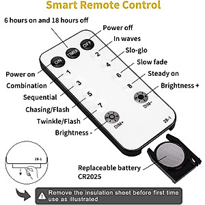Minetom Star String Lights Plug in - 33 ft 100 LED Star Fairy String Lights with Remote and Timer, Waterproof for Bedroom Porch Wedding Party Patio Garden Tent Indoor Outdoor Décor, Warm White