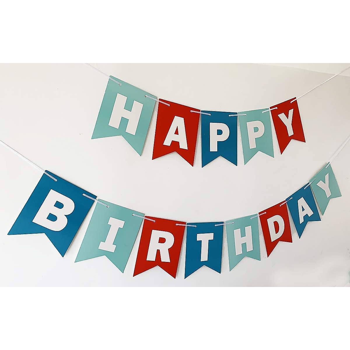 Qian's Party Dr. Seuss Cat in the Hat Birthday Party Decorations/Thing One and Thing Two Birthday Decorations/Dr Seuss Baby Shower Decorations Turquoise White Red HAPPY BIRTHDAY BANNER /