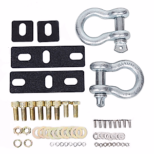 KUAFU Front Winch Bumper Black Compatible with 1986-2006 Jeep Wrangler TJ YJ With D-rings