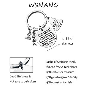 WSNANG Biology Chemistry Keychain Always Remember You Are Braver Stronger Smarter Than You Think Keychain Future Chemist Gift (Biology Chemistry Keychain)