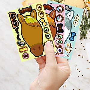 30pcs Kids Birthday Party Favors Stickers - Make Your Own Horse Stickers, Spirit Horse Toy Stickers for Kids Birthday Party Game Activities Decrations