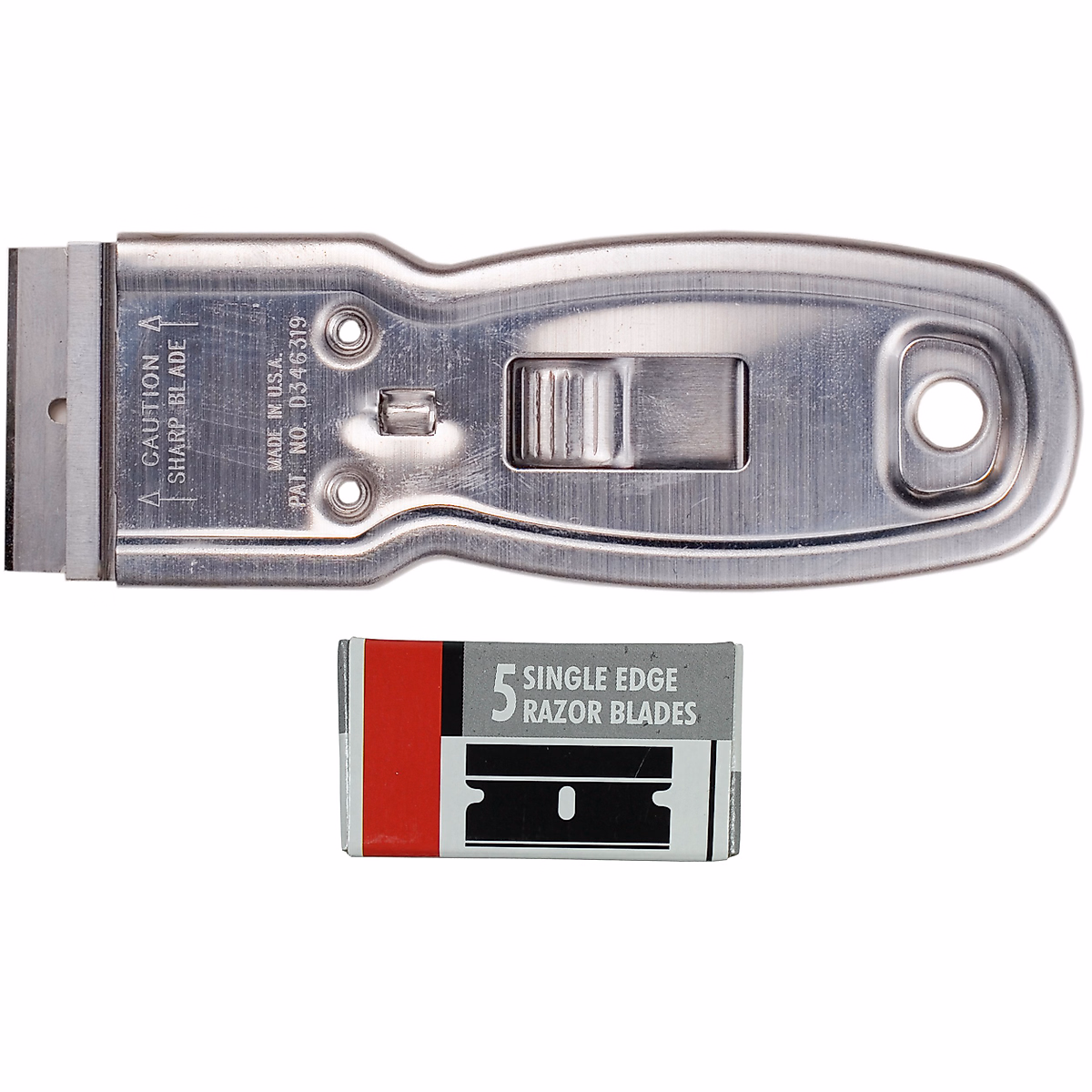 Excel Blades K11 Razor Blade Scraper, includes 6 Single Edge Blades