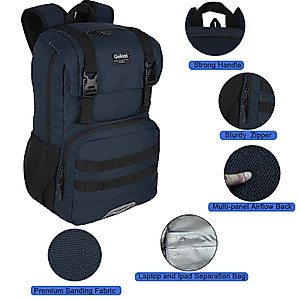 Travel Laptop Canvas Backpack Business Anti Theft Slim Durable with USB Charging Port, Water Resistant College School Computer Bag Gifts for Men & Women Fits 15.6 Inch Notebook