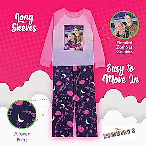 Disney Girls' Zombies 2-Piece Loose-Fit Pajamas Set, BE MY ZOMBODY, 6