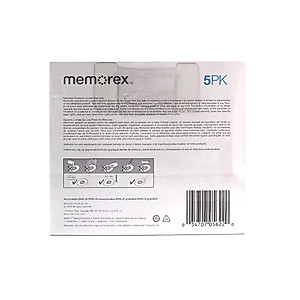 Memorex 16x 4.7GB 120min DVD+R Media 5pack