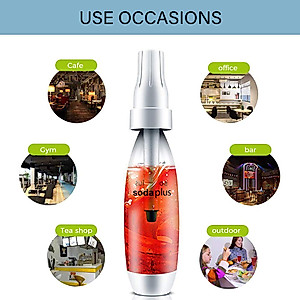 Hand-held Soda Maker Home Bar Office DIY Bubble Fruit Juice Carbonated Water Healthy Drinks Machine, 1L,NoCO2Charger