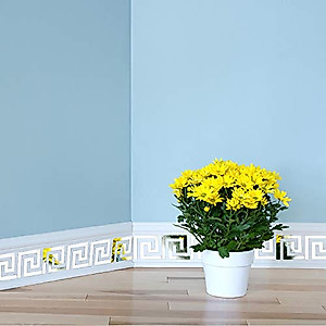 24 Pcs Wall Geometric Greek Mirror Stickers Removable Acrylic Geometric Greek Key Wall Decals Peel and Stick Art Adhesive Mirror Stickers for DIY Home Living Room Bedroom Decor (Silver, 24 Pieces)