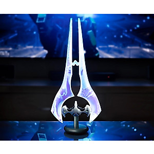 Ukonic Halo Light-Up Covenant Energy Sword Collectible Desktop Lamp With LED Light | Video Game-Themed Room Essentials | Bedside Table Lamp, Home Decor Accessories | 14 Inches Tall