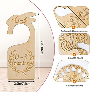 Baby Closet Dividers,Set of 8,from Newborn to 24 Month,Baby Closet Organizers,Nursery Decor,Baby Clothes Organizers