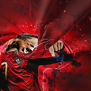 Generic Football Duvet Cover Full Microfiber Bedding Set 3PC Kids Comforter Cover Set, Lightweight Soft Zipper Breathable Closure - Duvet Cover Full 80""x90""