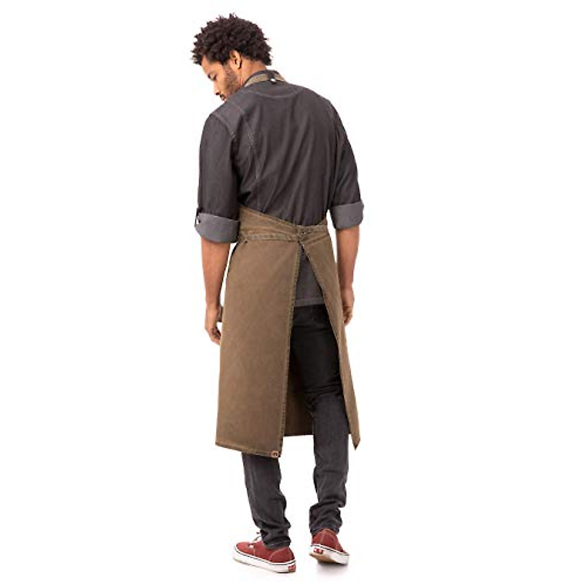Chef Works Unisex Dorset Chefs Bib Apron, Golden Brown, One Size