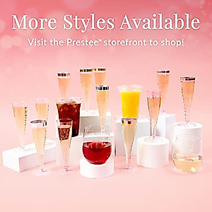100 Plastic Champagne Flutes Disposable | Clear Plastic Glasses for Parties | Toasting and Mimosa Glasses | Wedding Party Bulk Pack | New Years Eve Party Supplies 2023