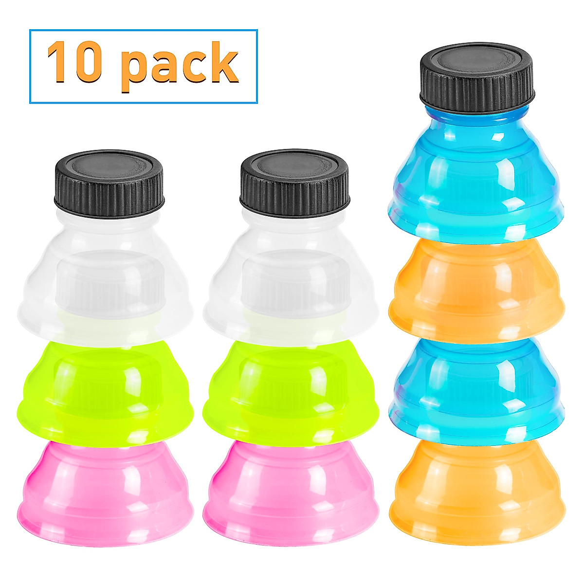Soda Can Lids, WATSABRO 10 Pcs BPA-Free Can Covers for Soda Suitable for Carbonated Drinks, Beer, Energy Drinks, Other Canned Beverages. Reusable Pop Can Lid for Picnic/Beach/Family Gathering/Party