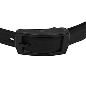 XINMELISHANG 115x3.5cm Unisex Women Men Adjustable Rubber Silicone Belt with Plastic Buckle (Black)