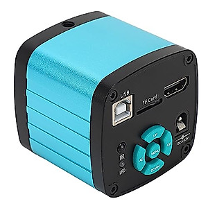 Microscope Camera, Portable Optical Power 130X 0.1X to 2X 100‑240VAC Industrial Microscope Camera for Office (US Plug)