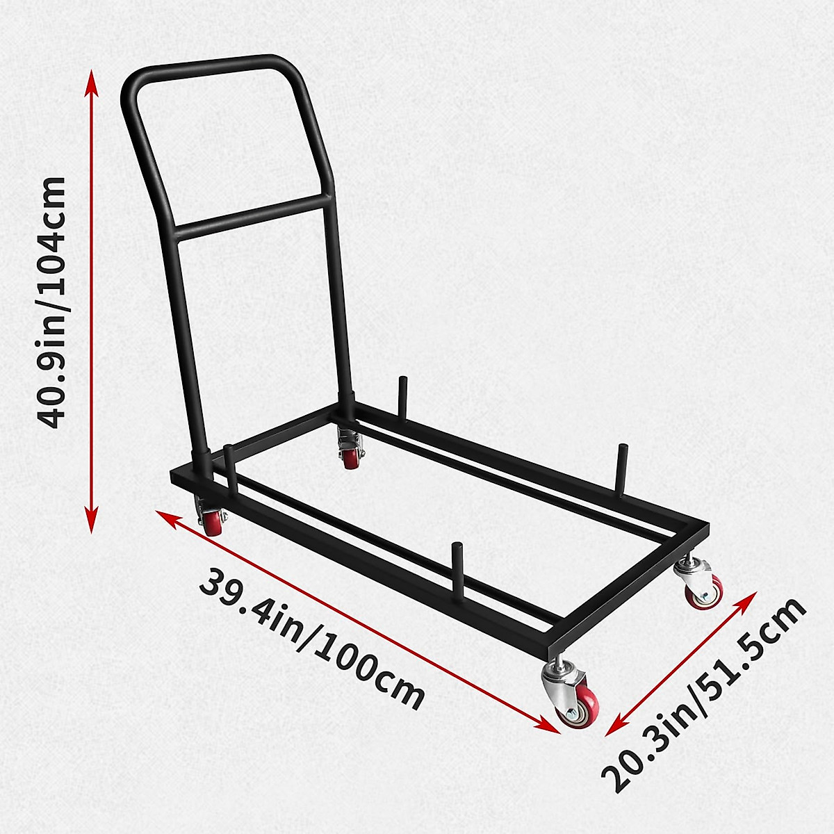 ZHAIUPON Folding Chair Dollies,Steel Folding Chair Storage Cart,L-Shaped Folding Chair Rack Trolley for Commercial,Home Kitchen,Flat Stacking Plastic Resin,Wood Chairs