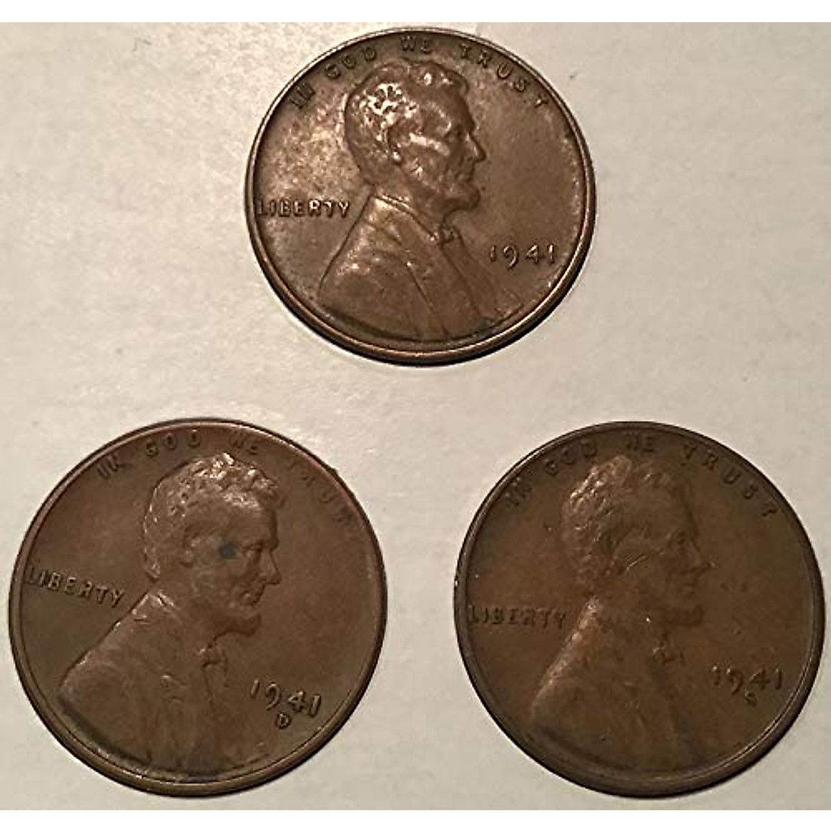 1941 P D S Lincoln Wheat Cent Penny Seller Very Fine