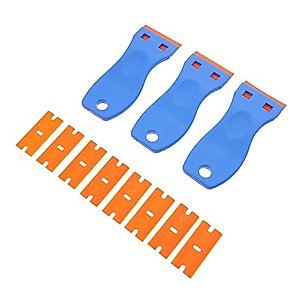 PRETYZOOM 3pcs Paint Plastic Scraper Decals Razor Blue Paint Decals Razor Stickers Plastic