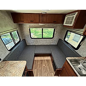 Kiyeocca Custom Cushion for Window Seat, Breakfast Nook Seat Cushions, Indoor Bench Seating Cushion Non Slip, High Density Foam Cushion for Bay Seat Window, 60 inches Long