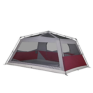 Kings River Instant Cabin Tent, 8 Person, Merlot