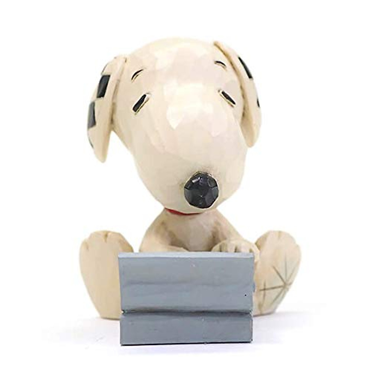Enesco Jim Shore Peanuts Snoopy Typing Miniature Figurine, 3 Inch, Multicolor