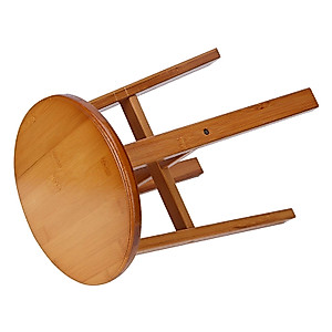 QANYEGN Multipurpose Wood Low Stool, Small Bench Seat, Small End Table Stool, Bathroom Stool Wood for Living Room, Bathroom(Medium Rod Stool)