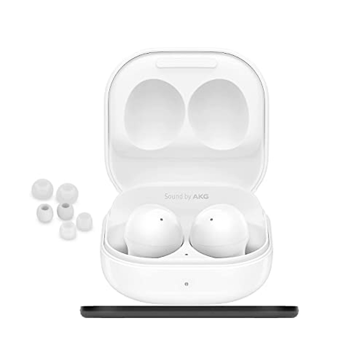 SAMSUNG Galaxy Buds 2, Bluetooth Earbuds, True Wireless, Noise Cancelling, Charging Case, Quality Sound, Water Resistant - (Renewed) (White)