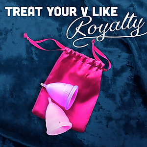 Dutchess Menstrual Cup - Reusable, Soft, Medical-Grade Silicone Period Cups - Easy to Clean Tampon and Pad Alternative, Pink & Purple, Small, Pack of 2