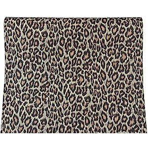 HDsticker Self Adhesive Vinyl Leopard Contact Paper Shelf Liner for Cabinets Shelves Dresser Drawer Funiture Table Crafts Waterproof Removable Peel and Stick Leopard Wallpaper 15.7x117 Inches