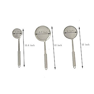 KINGSUPER Hot Pot Fat Skimmer Spoon Stainless Steel Mesh Food Strainer for Oil Filter Skimming Grease and Foam