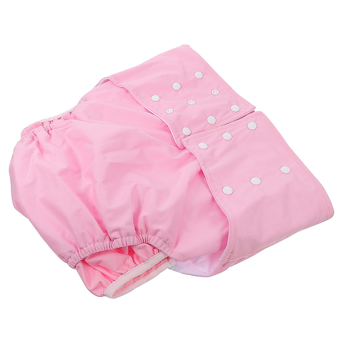 DOITOOL Washable Nappy Cover Diaper Pants Cotton Adult Reusable Nappy Cover Diaper Pant Cloth Incontinence Underwear for The Elderly and Disabled Pink