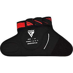 RDX Weight Lifting Gloves Grips, Workout Gym Fitness, Ventilated Anti-Slip Open Back Gripper, Deadlift Strength Training HIIT Exercise, Women Men Rowing Cycling Hanging Climbing Gymnastics Pull Ups